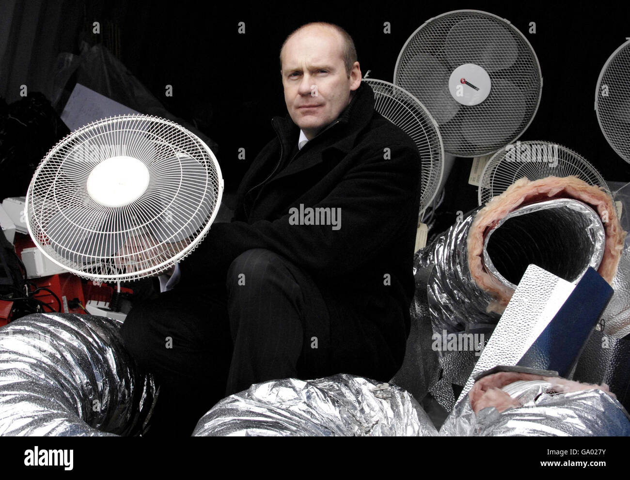 Head of Intelligence Stephen Whitelock with seized cannabis-growing ...