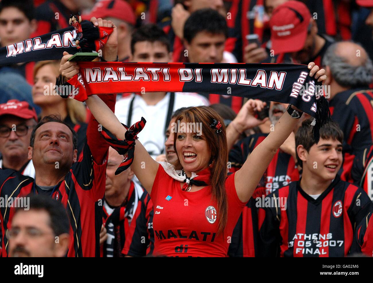 An ac milan fan in the stands hi-res stock photography and images - Alamy