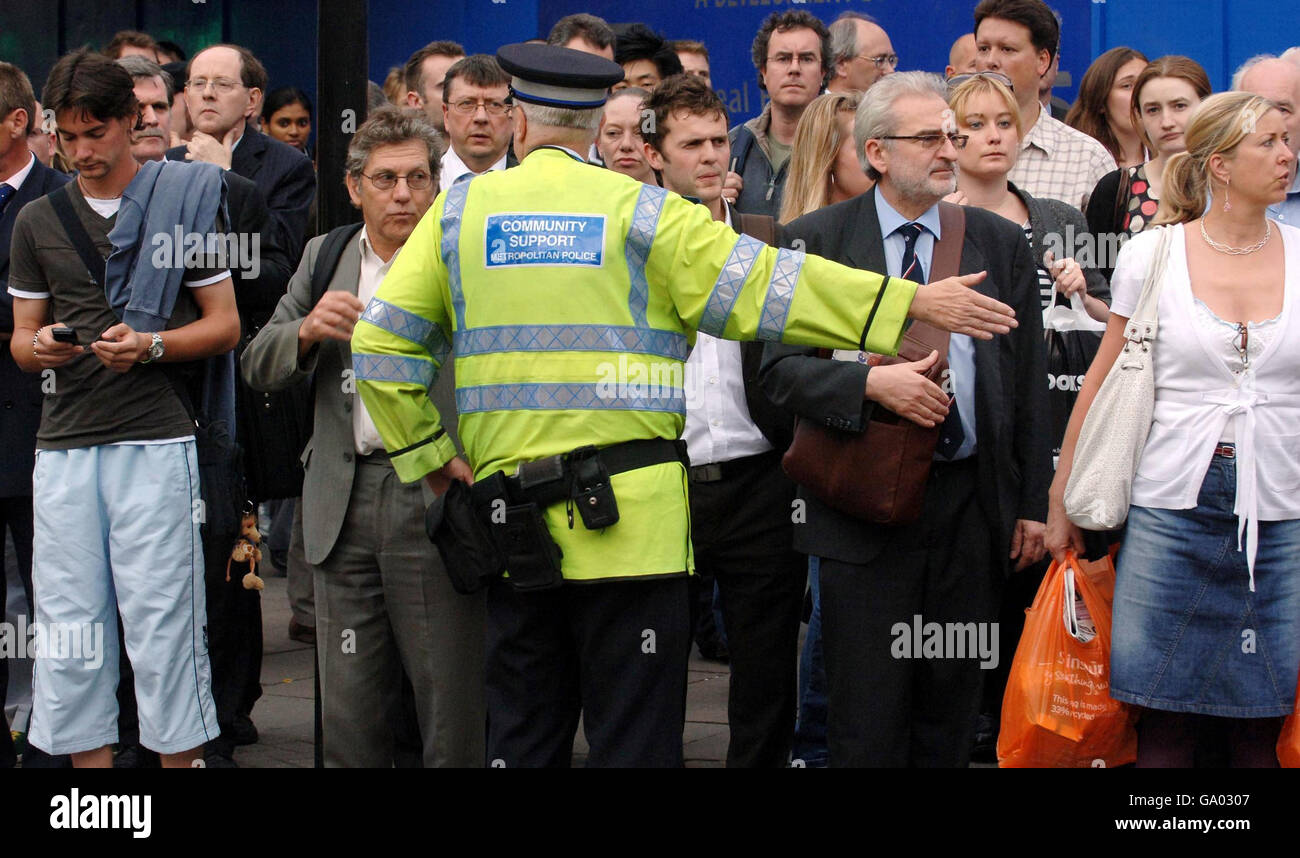 Lineside fire causes rail and road chaos. London commuters wait at ...