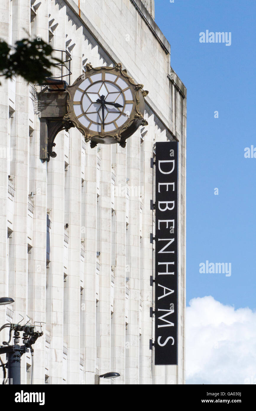 Time being three thirty at the Debenhams store in Manchester Piccadilly ...