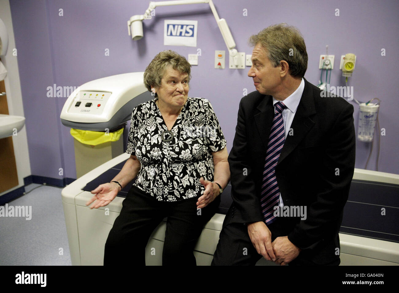 Tony Blair at Corbett Hospital Stock Photo - Alamy