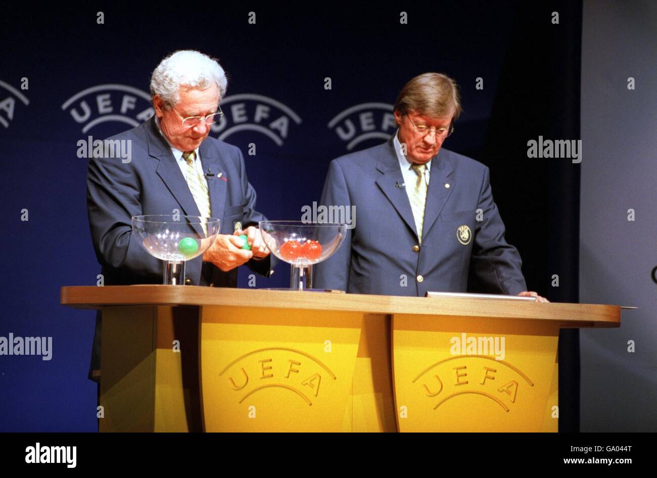 Jean Fournet-Fayard, Chairman of Club Competition Commities (l) and ...