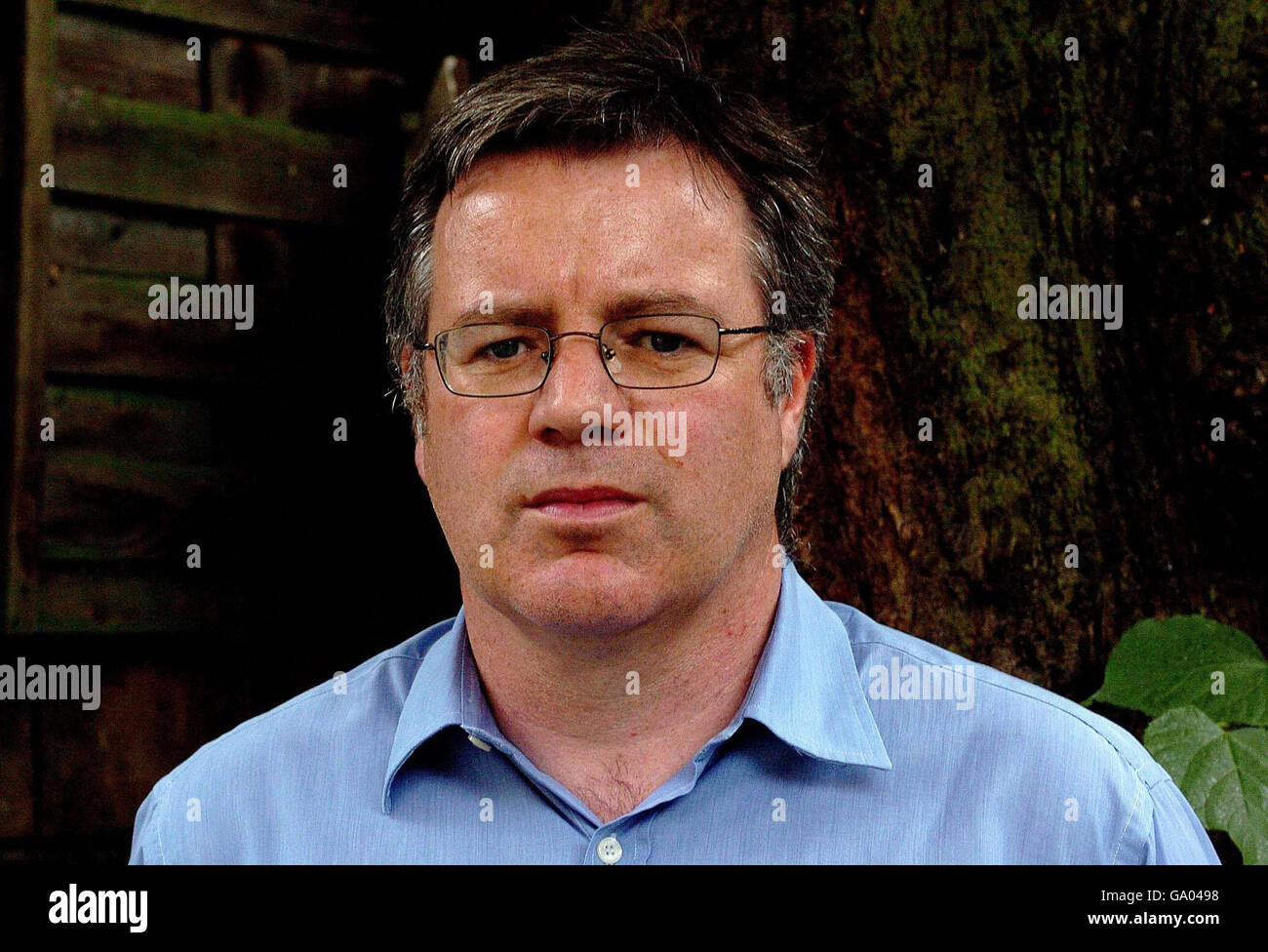 Angus mackinnon in the garden of his home in islington hi-res stock ...