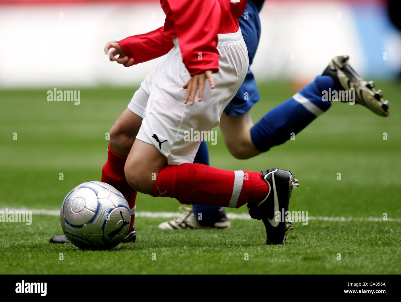 Football detailed action feet legs ball hi-res stock photography and ...