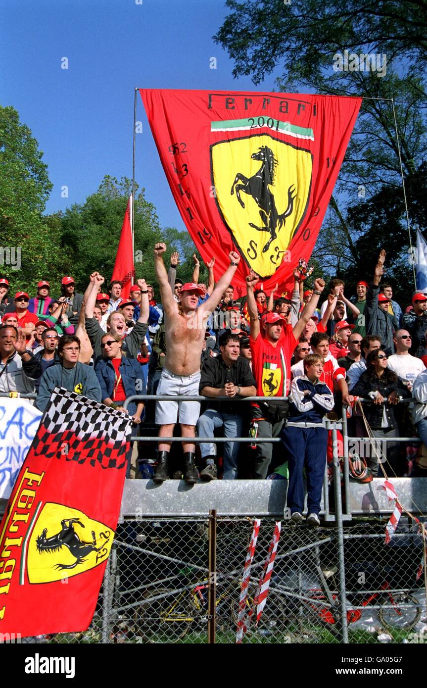 Ferrari fans cheer on their heroes hi-res stock photography and images ...