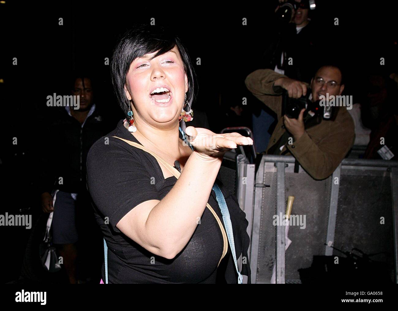 Big Brother 8 - Launch Night. Laura arrives to enter the Big Brother ...