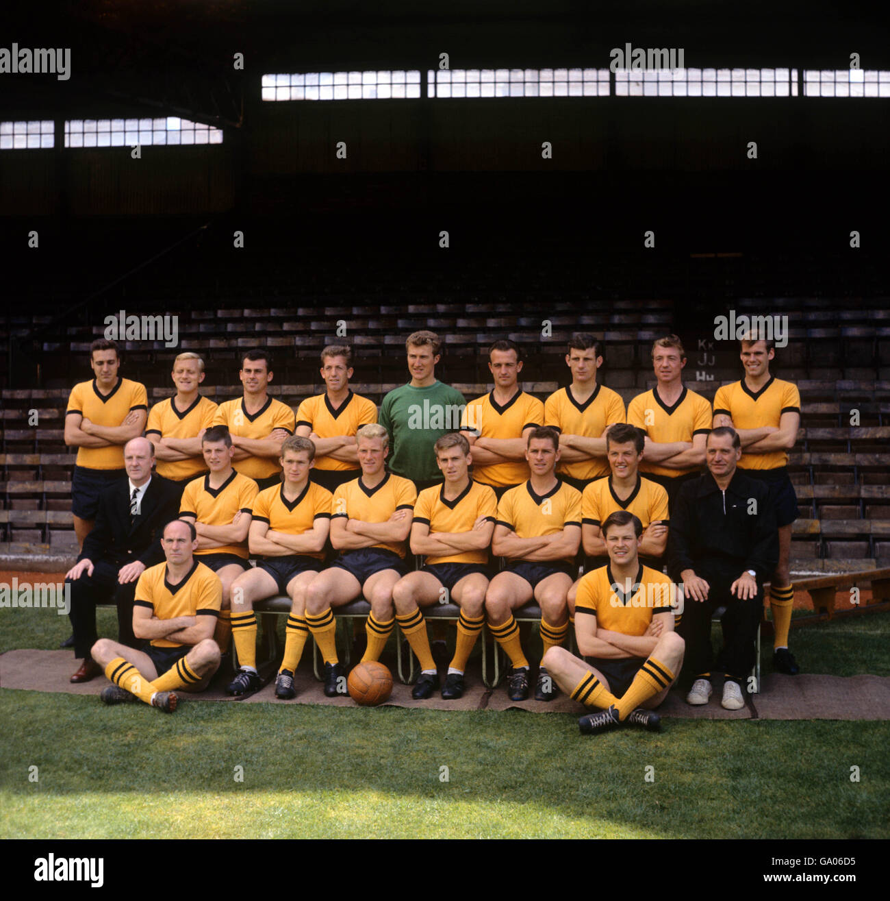 Wolverhampton Wanderers FC 1964-65 Back Row: John Kirkham, Chris Crowe ...