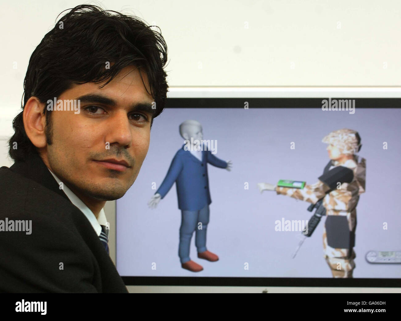 Iraqi student Amin Ismail at the University of Derby where he unveiled ...