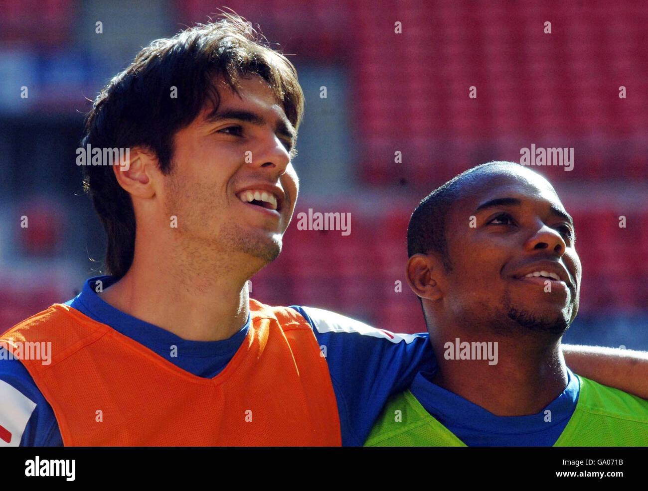 Soccer brazil training session wembley stadium hi-res stock photography ...