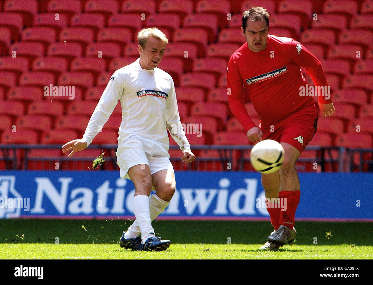 Coronation Street actor Jack Shepherd (left) and a Nationwide customer ...