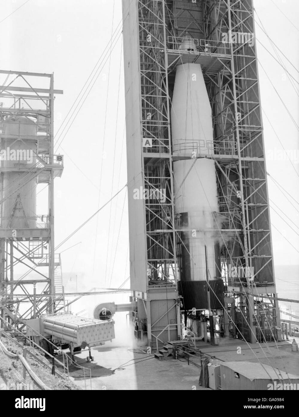 An image from the Atlas Negative Collection showing an Atlas missile ...
