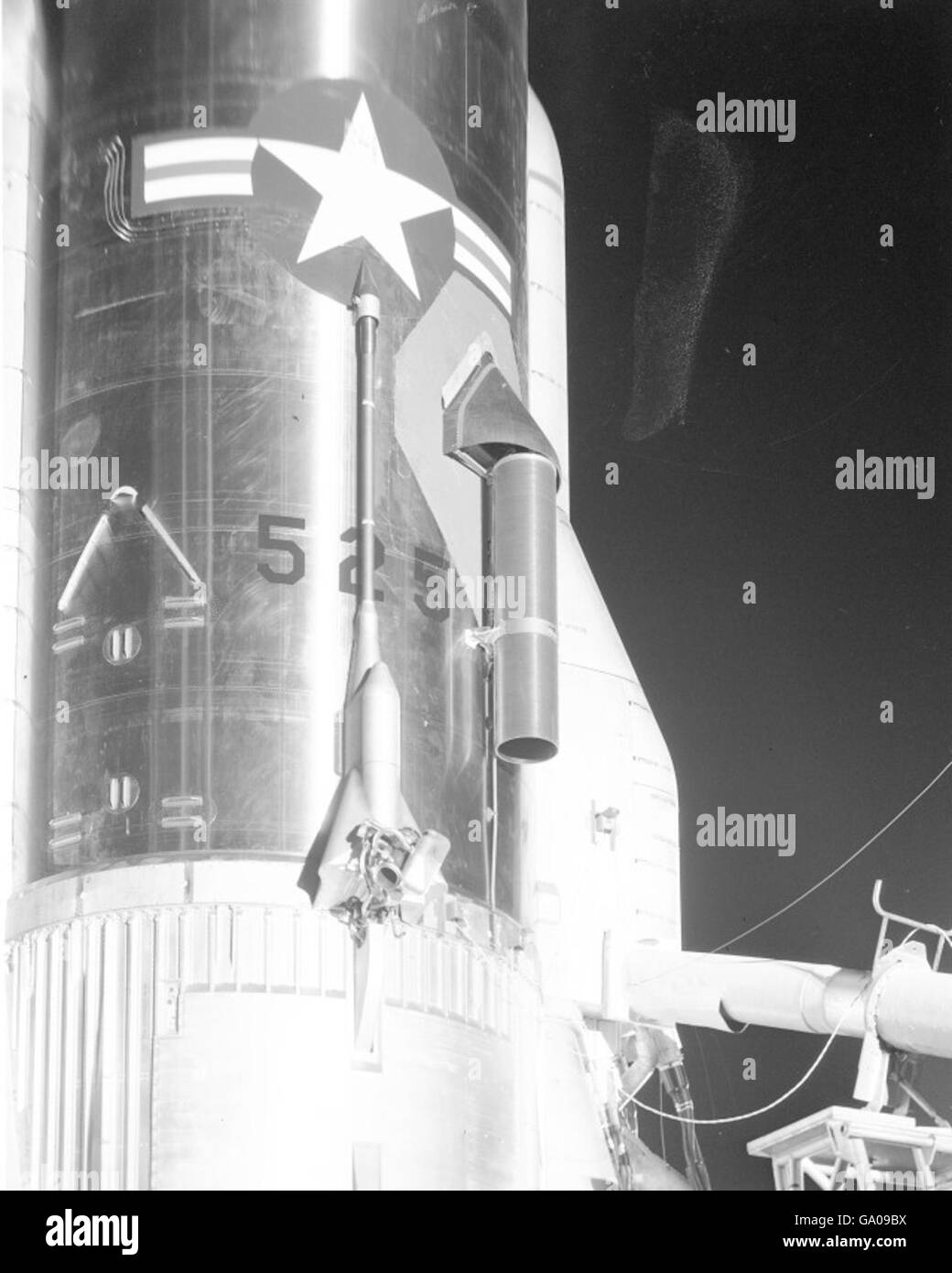 This image from the Atlas Negative Collection depicts the Atlas missile ...