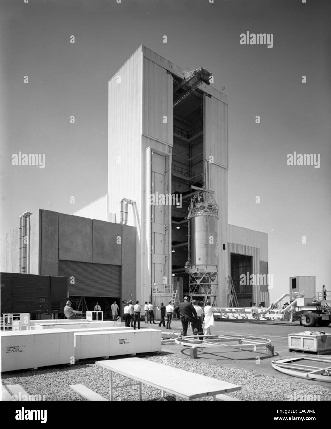 A close-up shot of an Atlas missile launch control system during ...