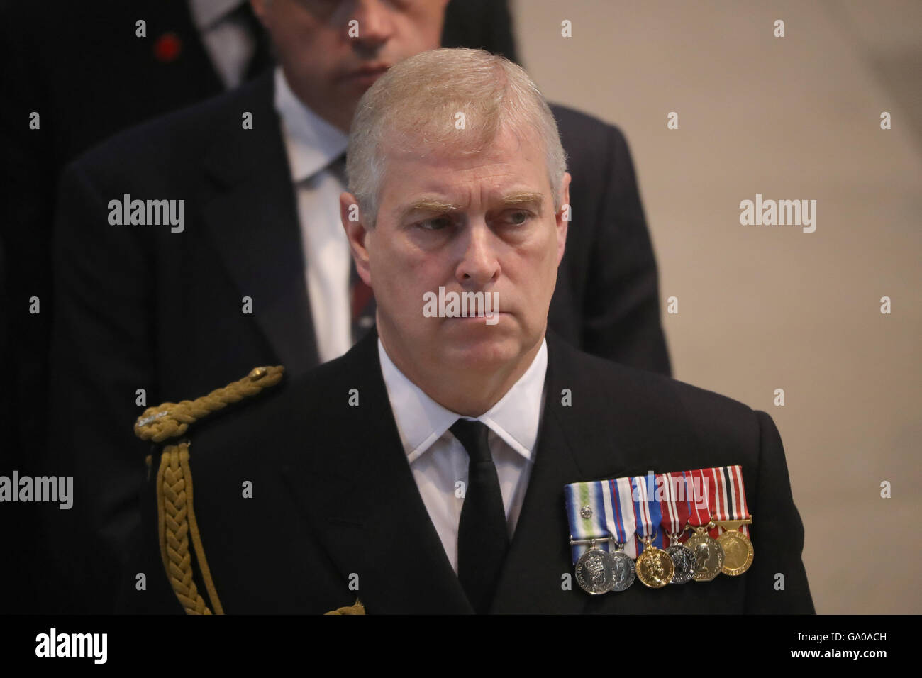 The Duke of York attends a service at Manchester Cathedral to ...