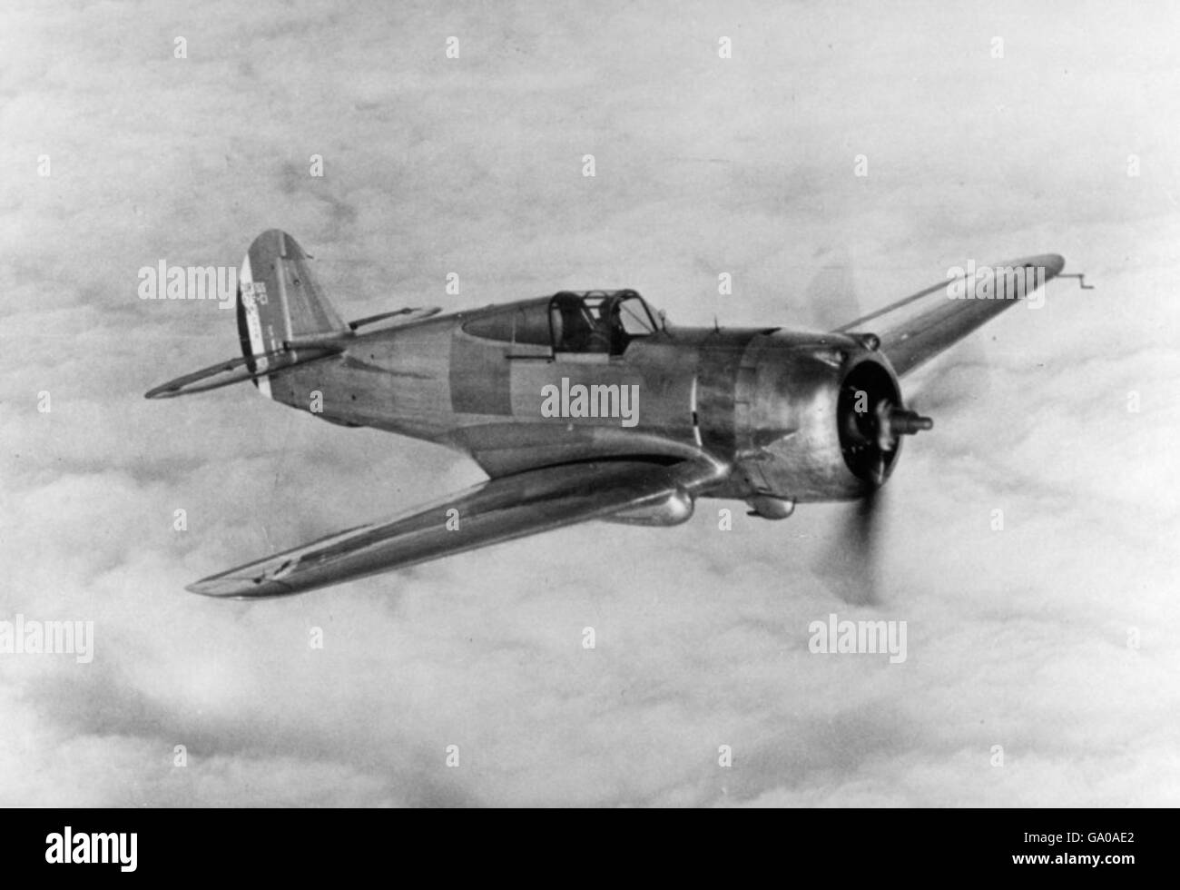 A Lockheed P-38 Lightning, a twin-engine fighter aircraft, photographed ...