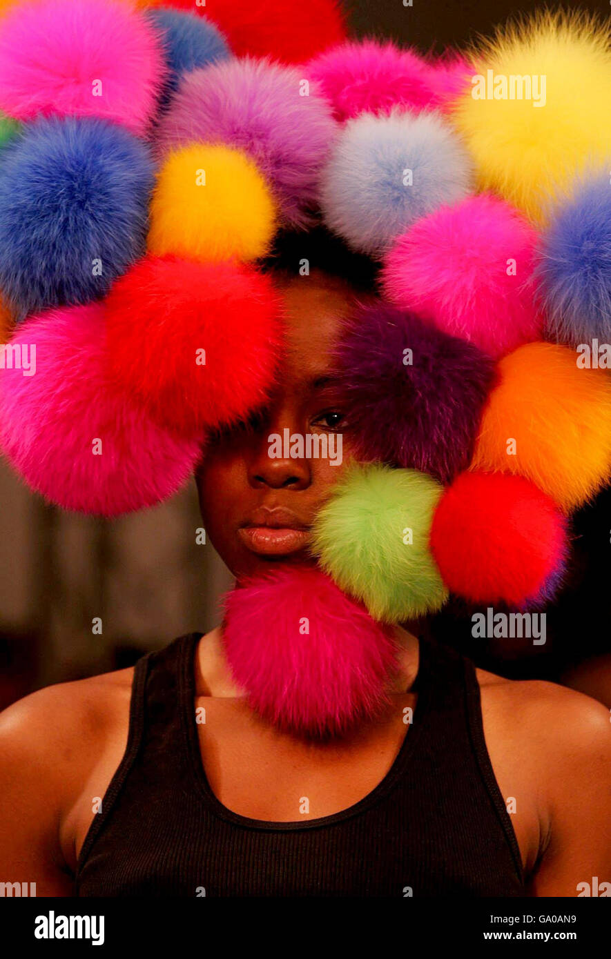 Models during Soren Bach's Womens Millinery show at the Royal College ...