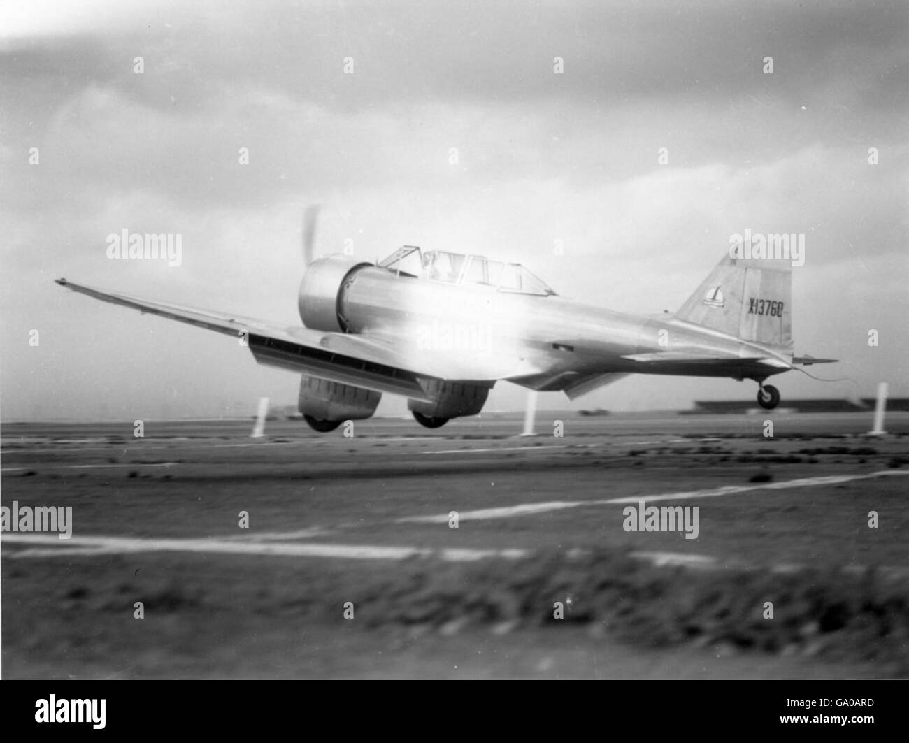 A U.S. military aircraft in flight during the 1940s captured in the Ray ...