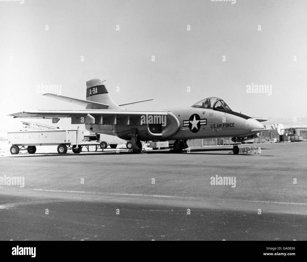A 1950s U.S. Air Force aircraft in flight, demonstrating the evolution ...