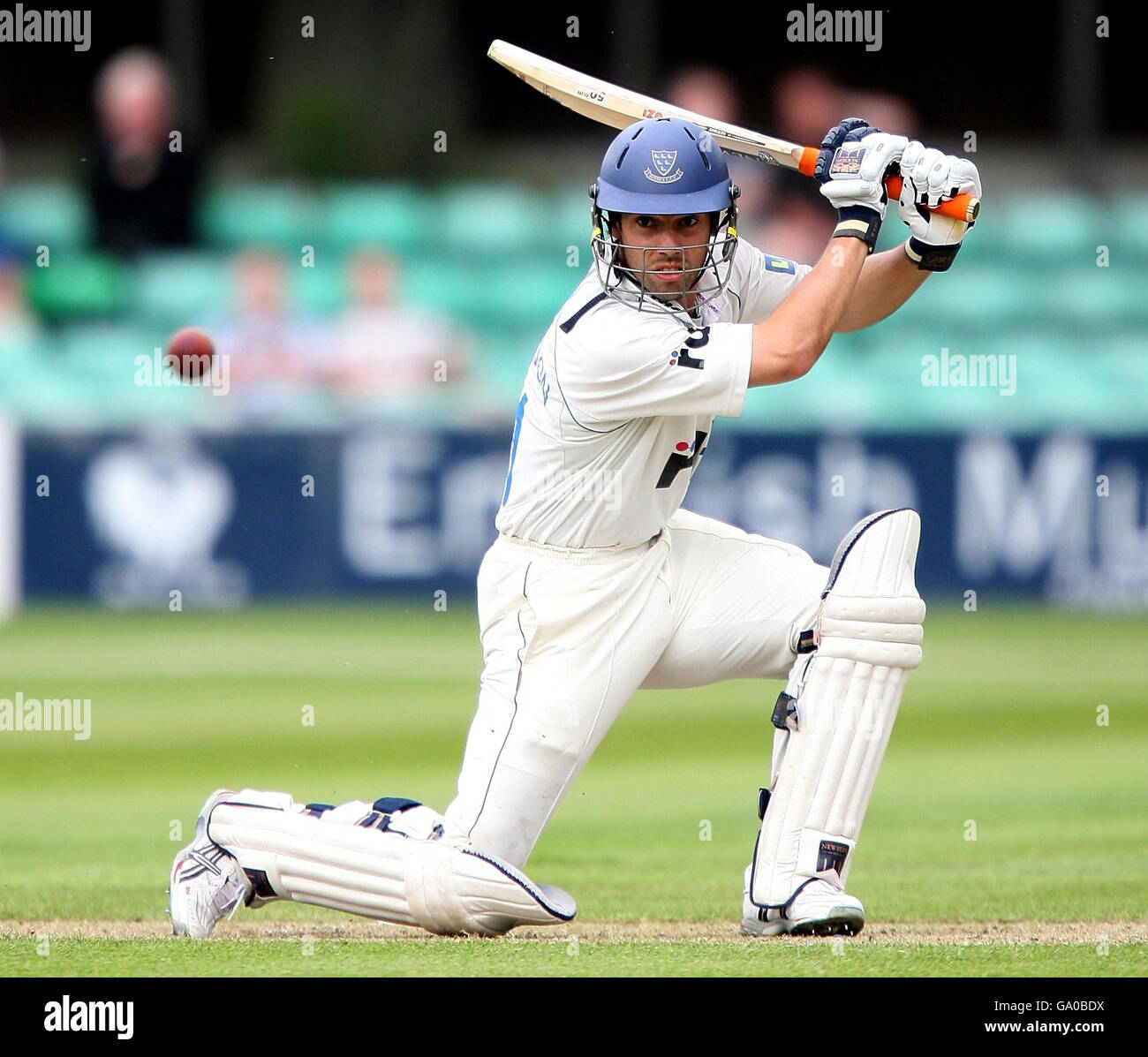 Sussex Carl Hopkinson in action during the Liverpool Victoria County ...