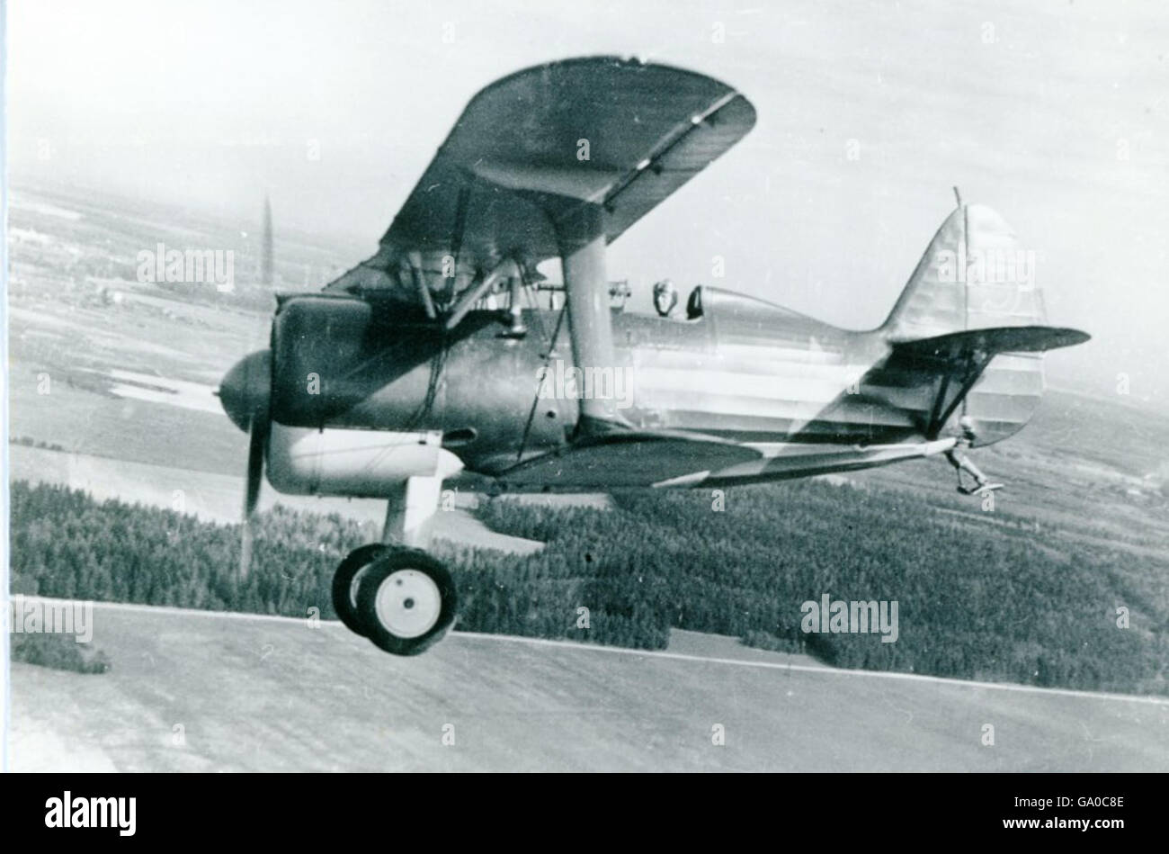 This image from the Ray Wagner Collection captures a vintage aircraft ...