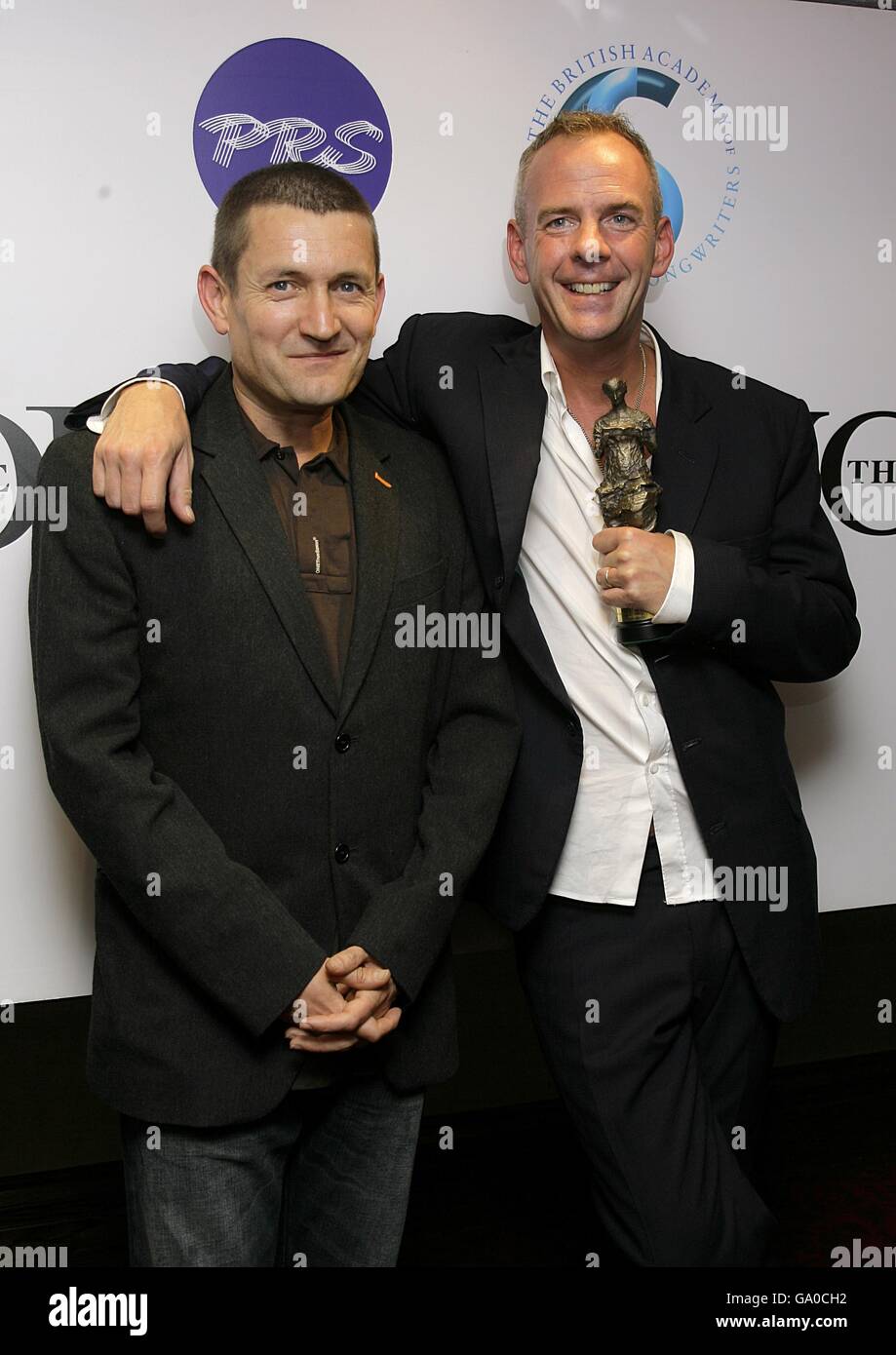 Norman Cook (right) with Paul Heaton after winning the award for PRS ...
