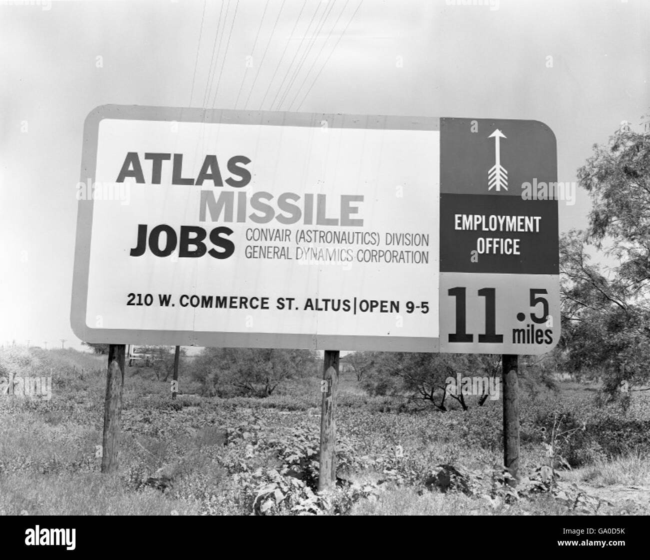 Image from the Atlas Negative Collection, showing the Atlas missile’s ...