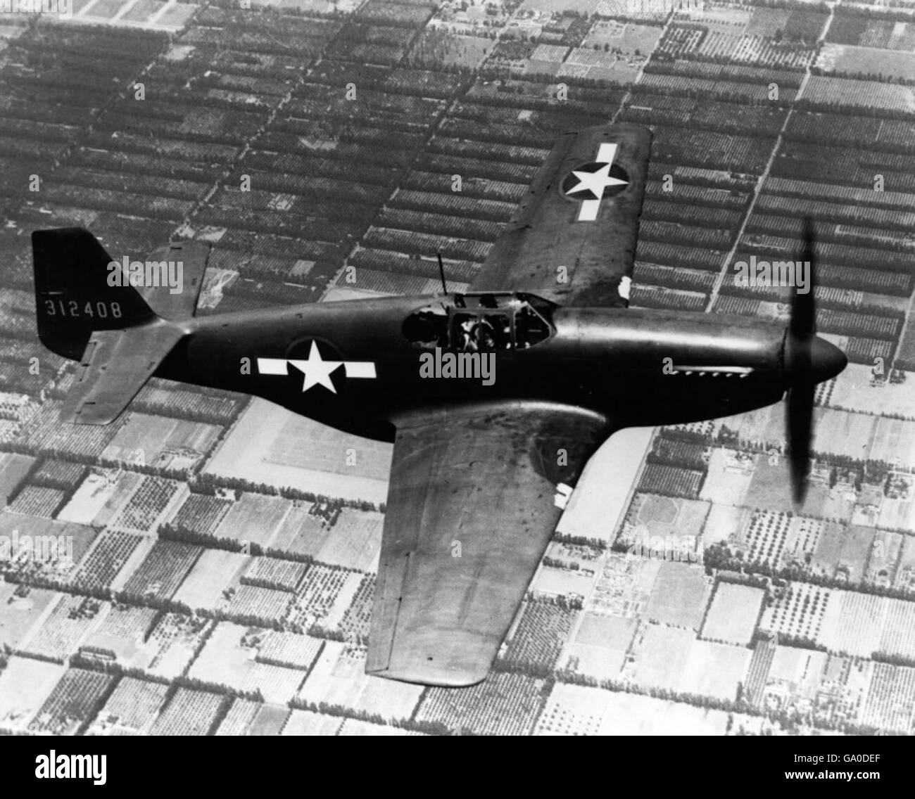 Lockheed P-38 Lightning in flight, photographed in the 1940s during ...