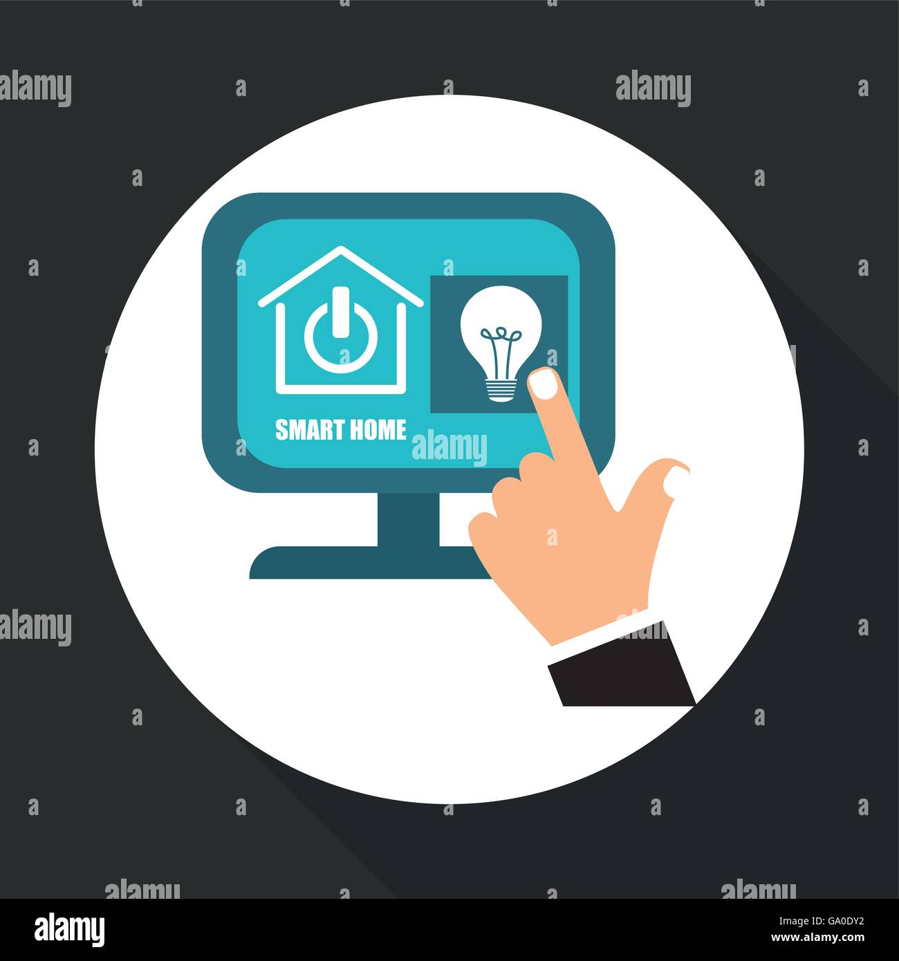 Smart home design. Technology icon. system concept Stock Vector Image ...