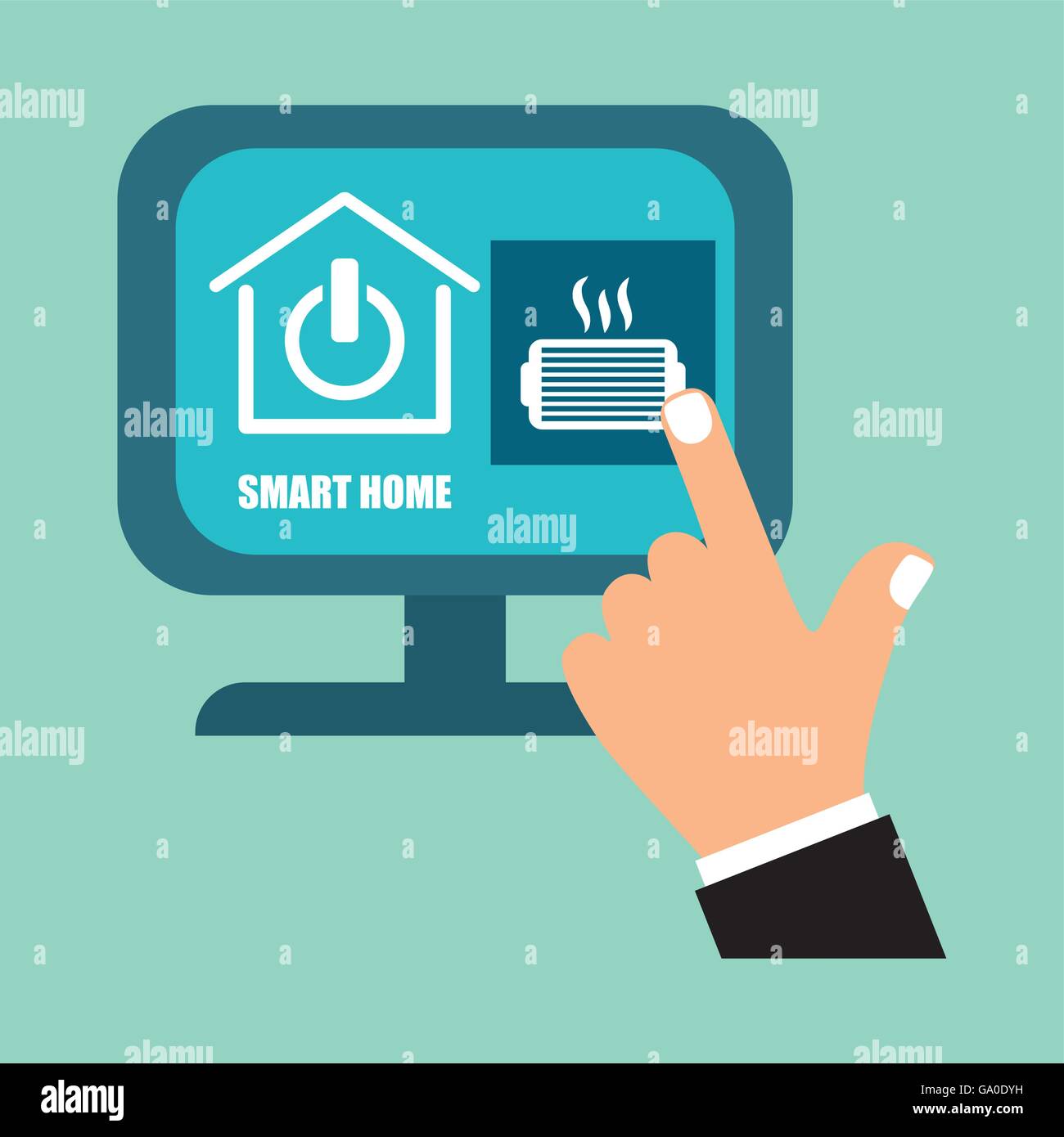 Smart home design. Technology icon. system concept Stock Vector Image ...