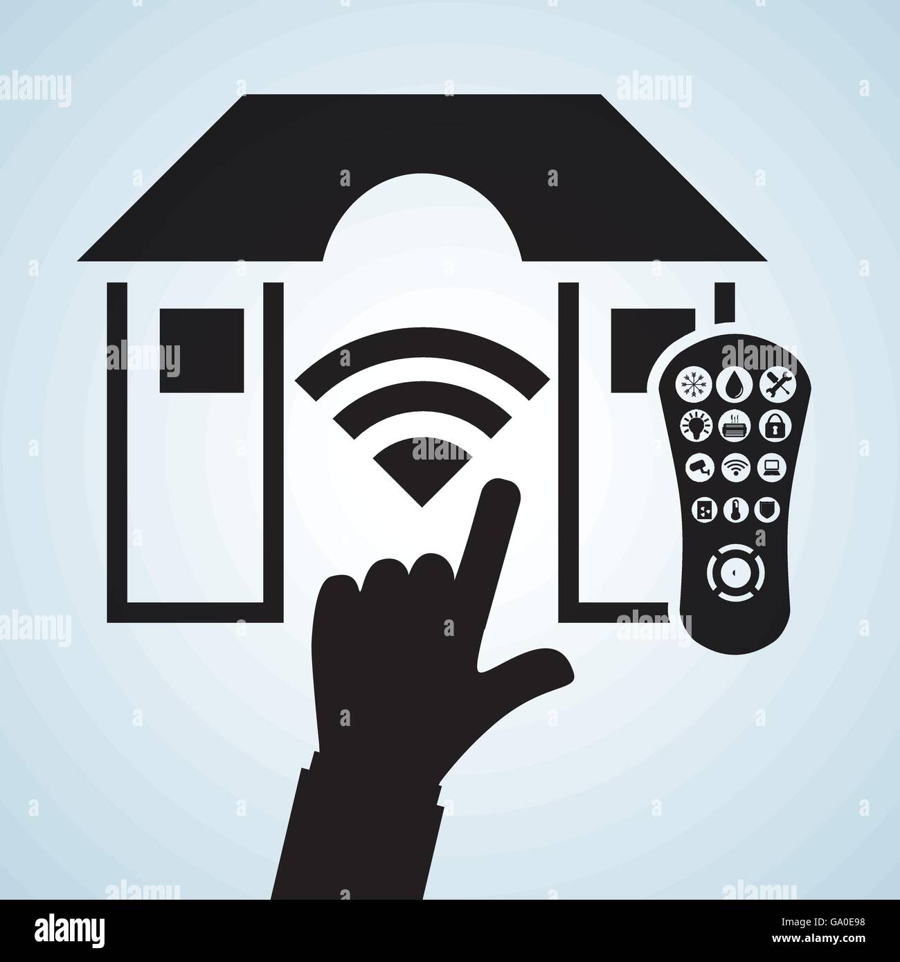 Smart home design. Technology icon. system concept Stock Vector Image ...
