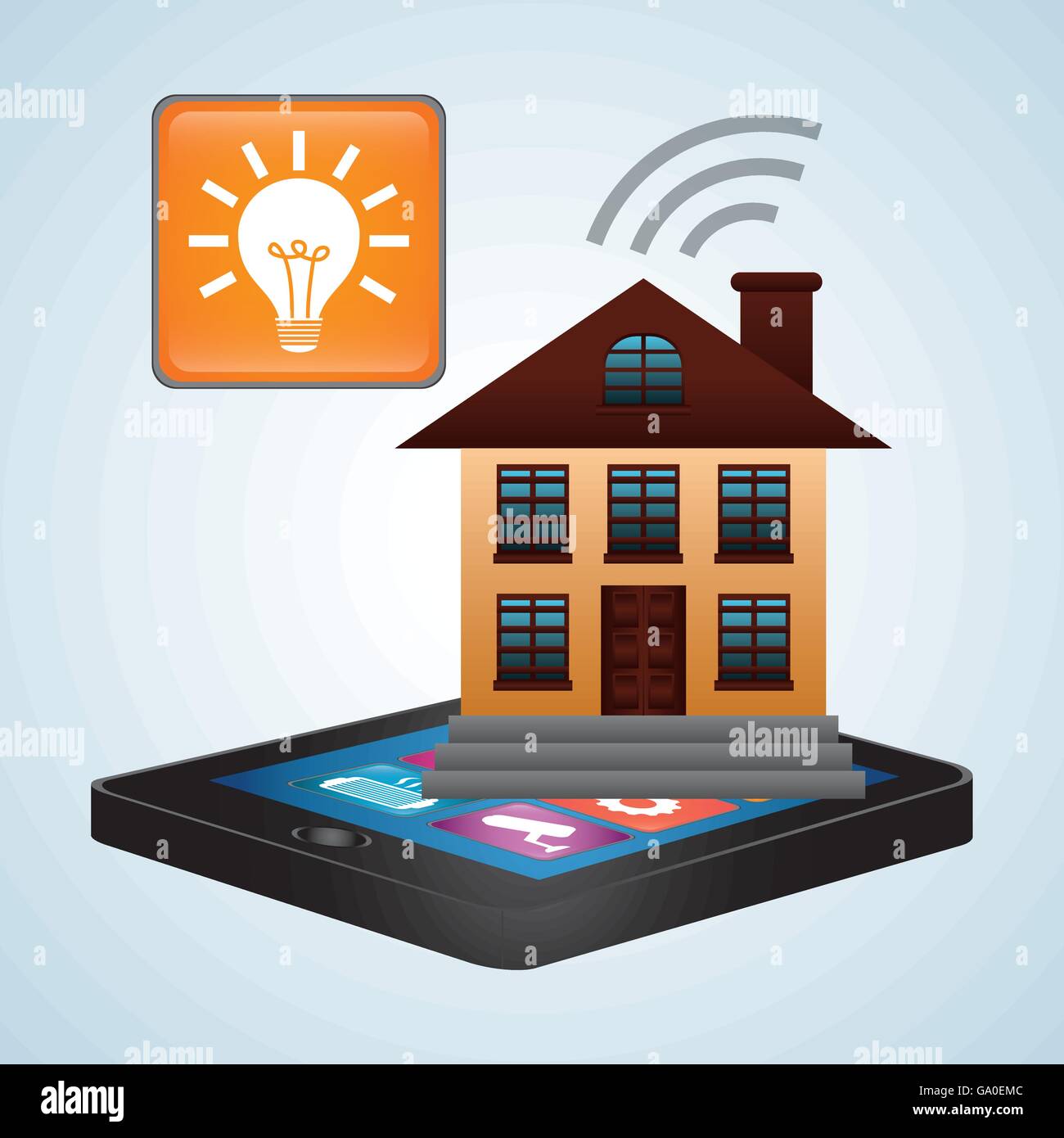 Smart home design. Technology icon. system concept Stock Vector Image ...