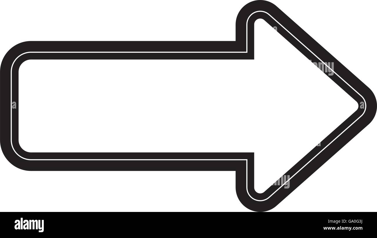 Arrow icon. Way and Direction design. Vector graphic Stock Vector Image ...
