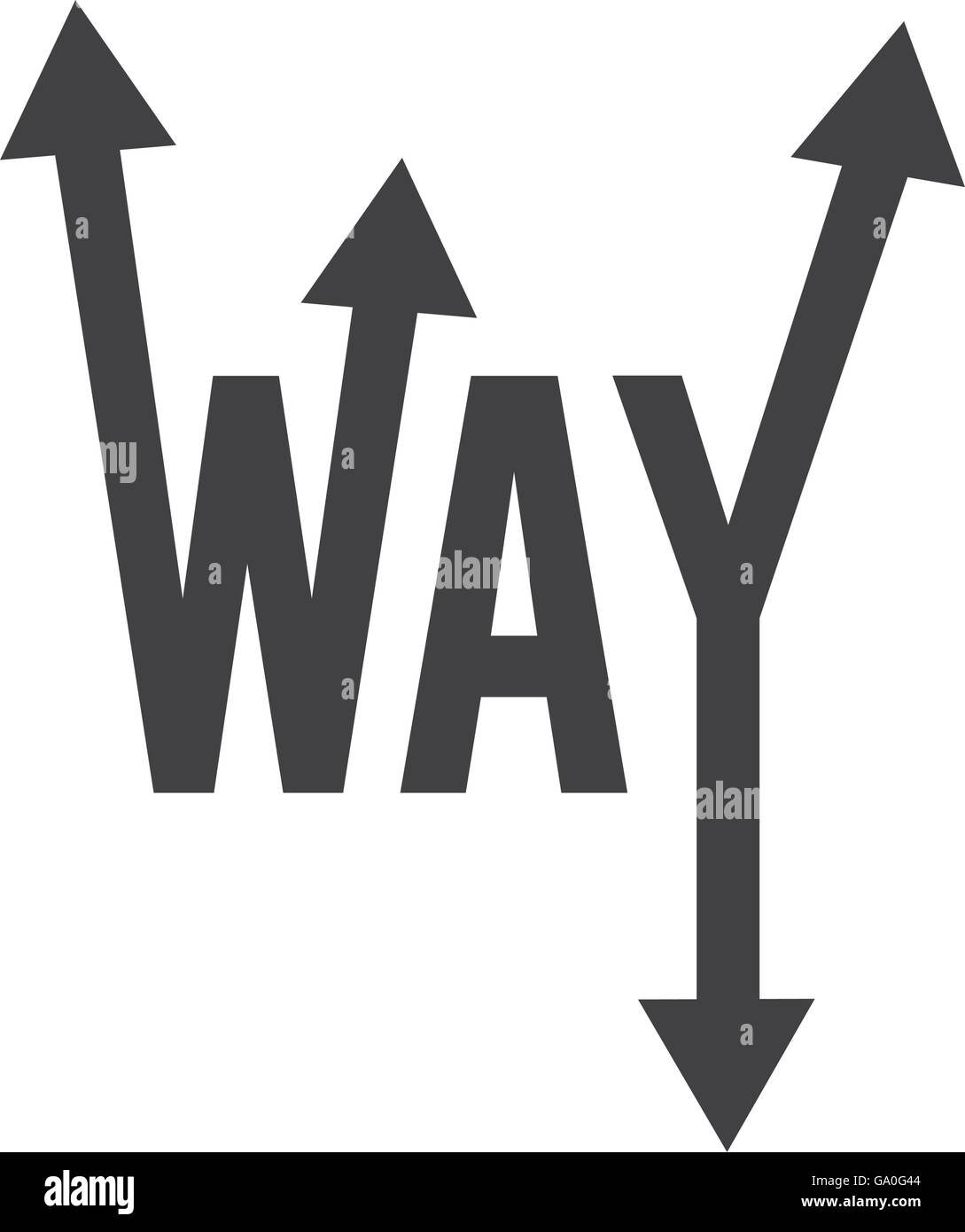 Arrow icon. Way and Direction design. Vector graphic Stock Vector Image ...