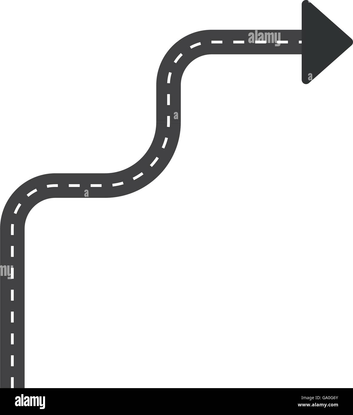 Arrow icon. Way and Direction design. Vector graphic Stock Vector Image ...