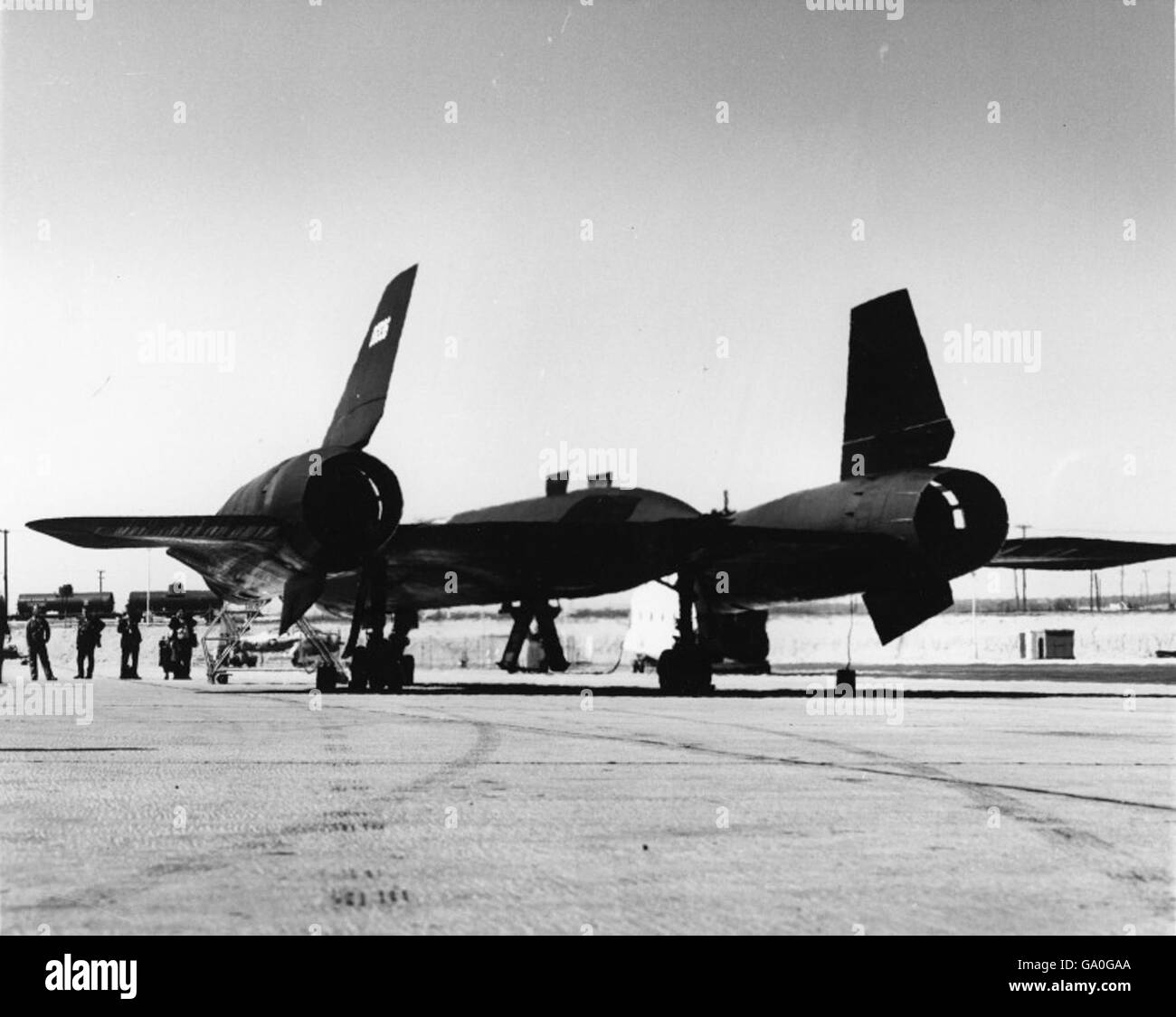 A mid-flight image of a 1950s military aircraft, symbolizing the ...