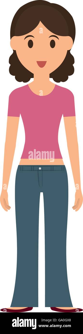 Cartoon woman icon. Person design. Vector graphic Stock Vector Image ...