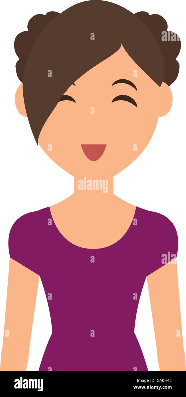Woman cartoon icon. Person design. Vector graphic Stock Vector Image ...