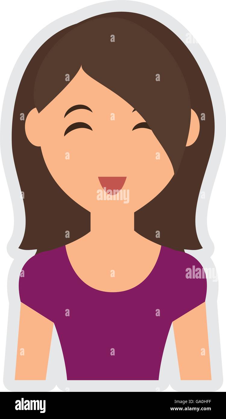 Woman cartoon icon. Person design. Vector graphic Stock Vector Image ...
