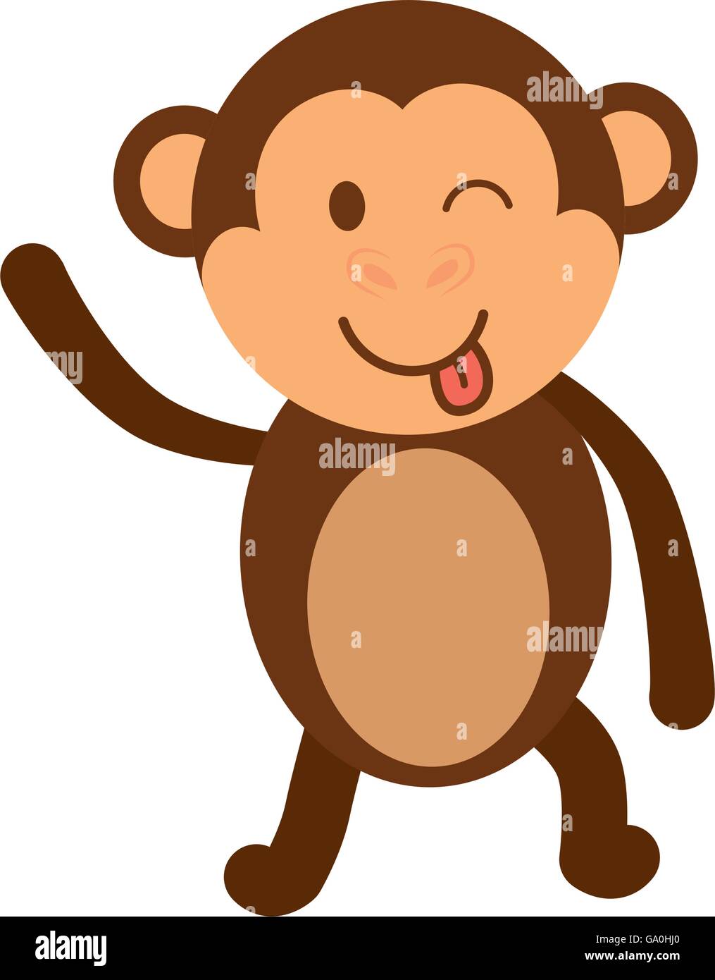 Cartoon monkey icon. Cute animal design. Vector graphic Stock Vector ...