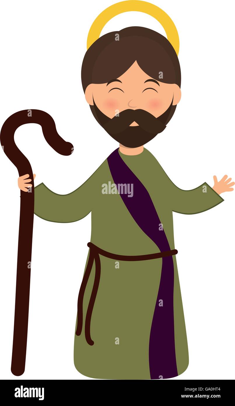 Saint joseph character icon Stock Vector Images - Alamy