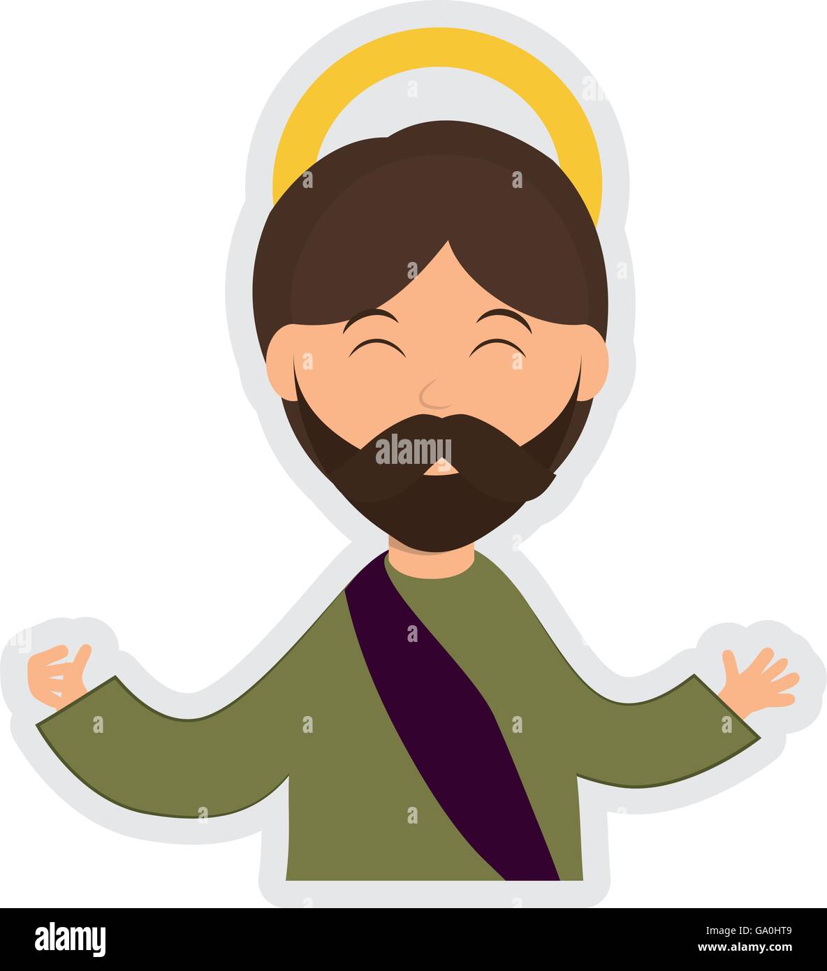 Saint joseph character icon Stock Vector Images - Alamy