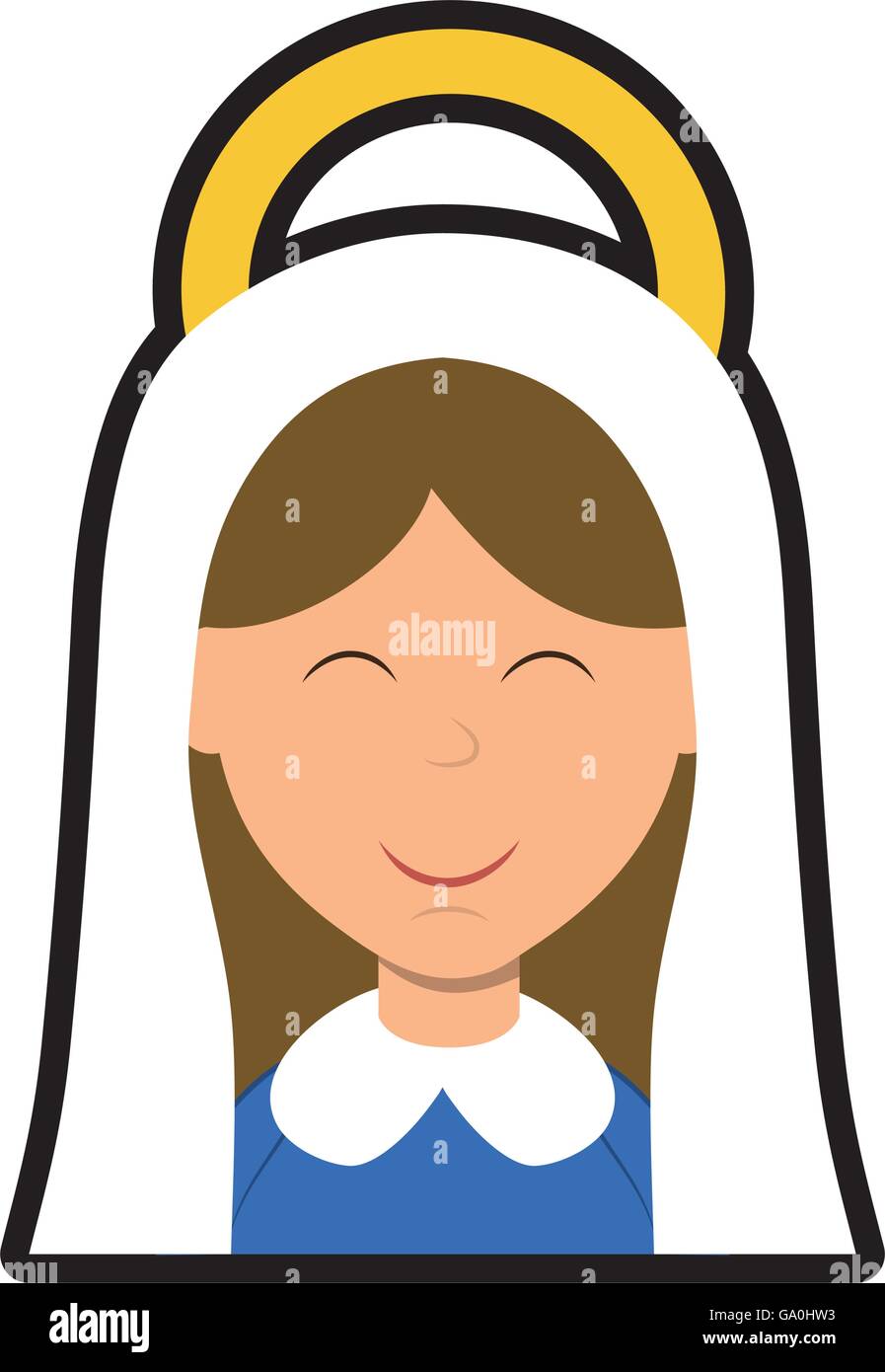 Maria icon. Merry Christmas design. Vector graphic Stock Vector Image ...