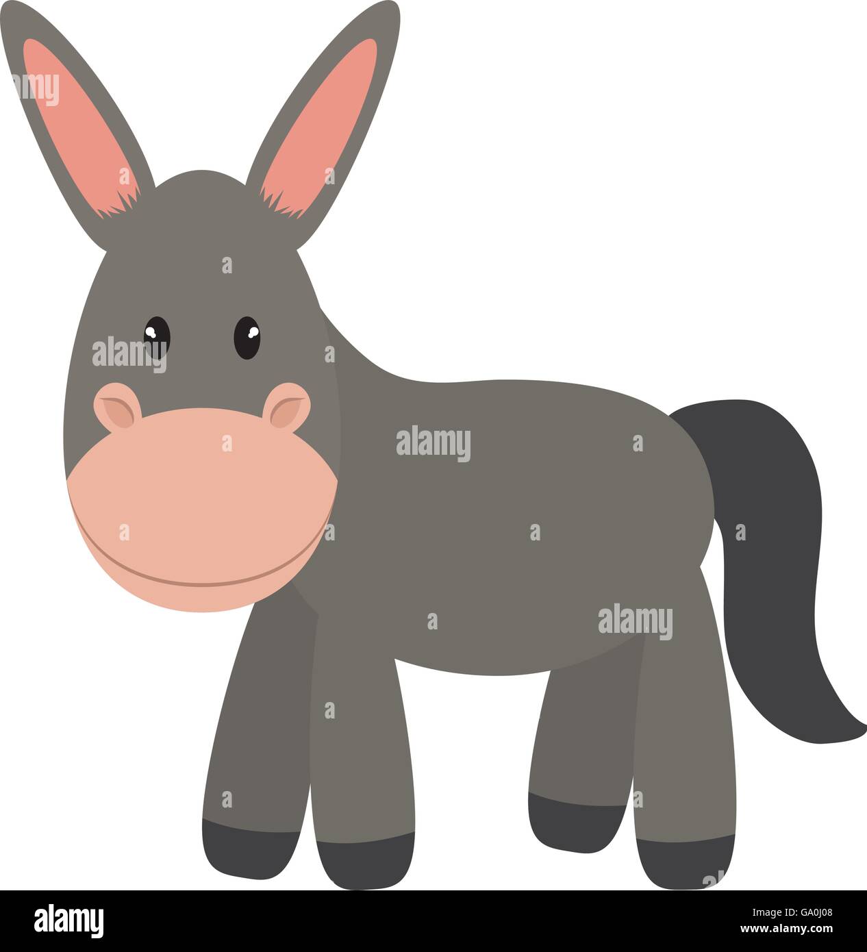 Donkey icon. cute animal design. Vector graphic Stock Vector Image ...