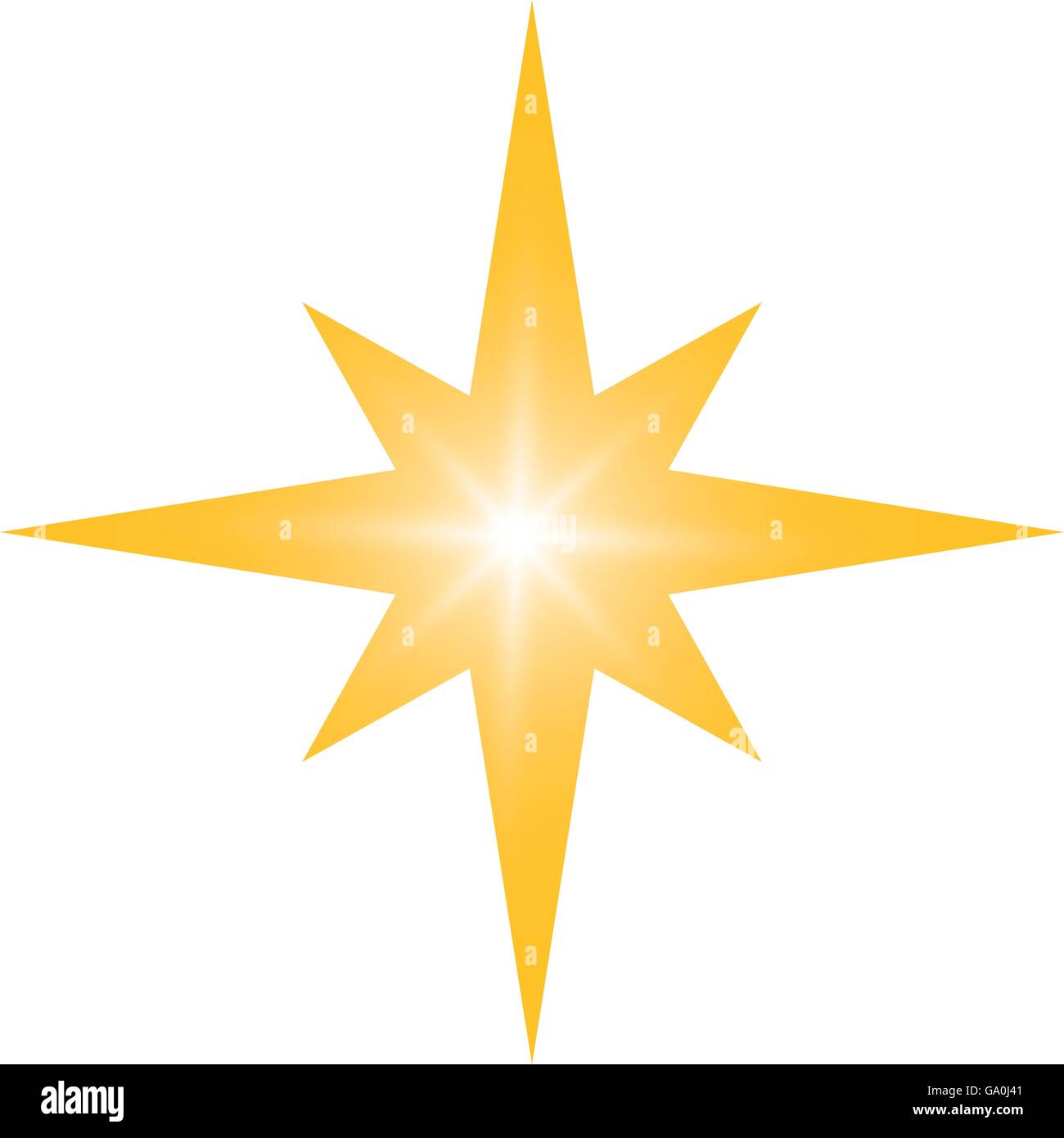 Gold star icon. Night design. Vector graphic Stock Vector Image & Art ...