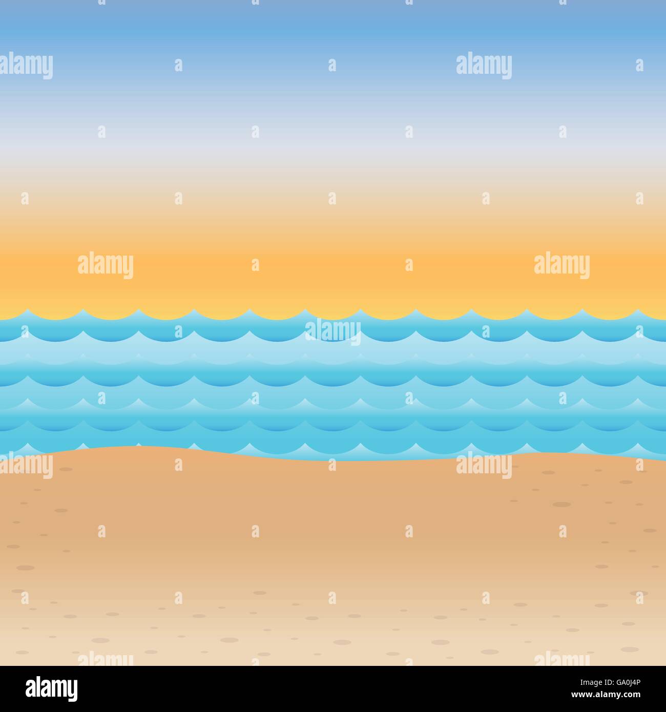 Sea background. Beach design. Vector graphic Stock Vector Image & Art ...