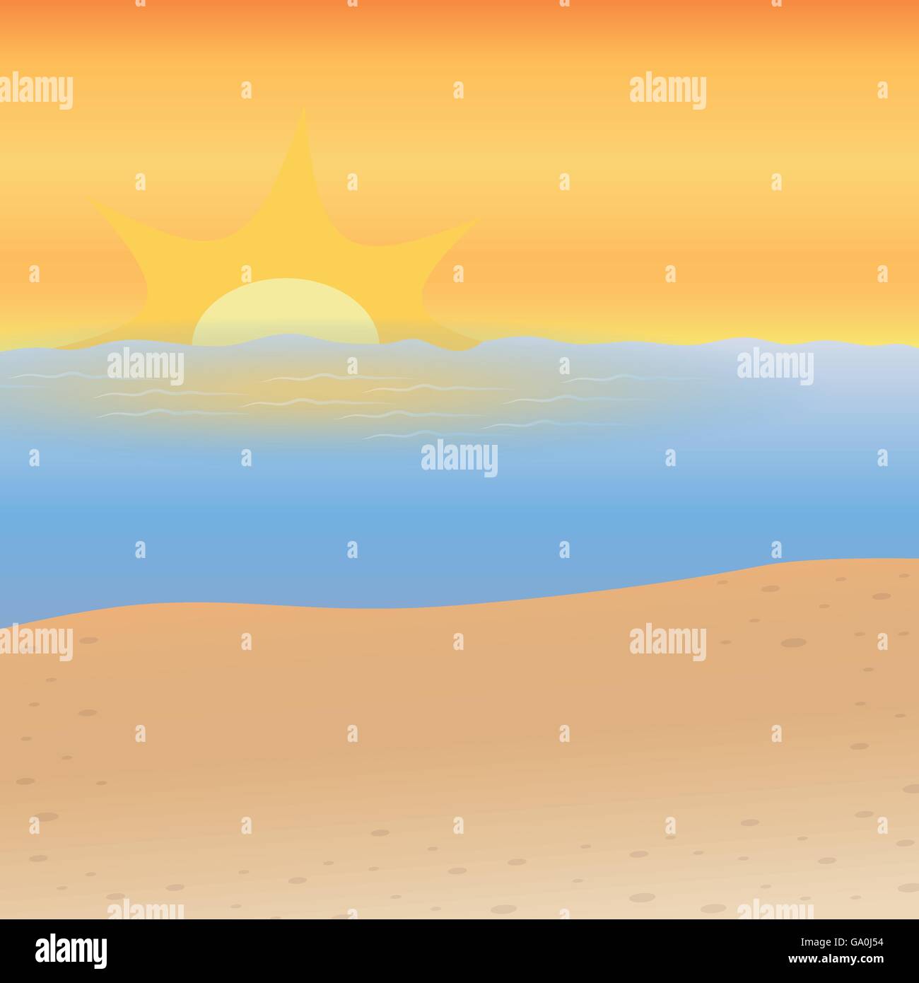 Sea background. Beach design. Vector graphic Stock Vector Image & Art ...