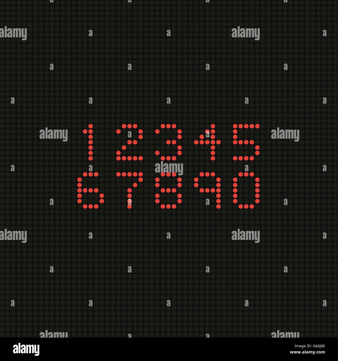 Pixel numbers screen Stock Vector Images - Alamy