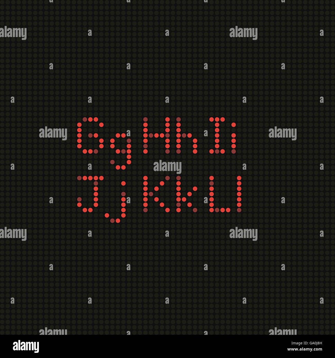 Set of the alphabet letter on LED screen Stock Vector Image & Art - Alamy