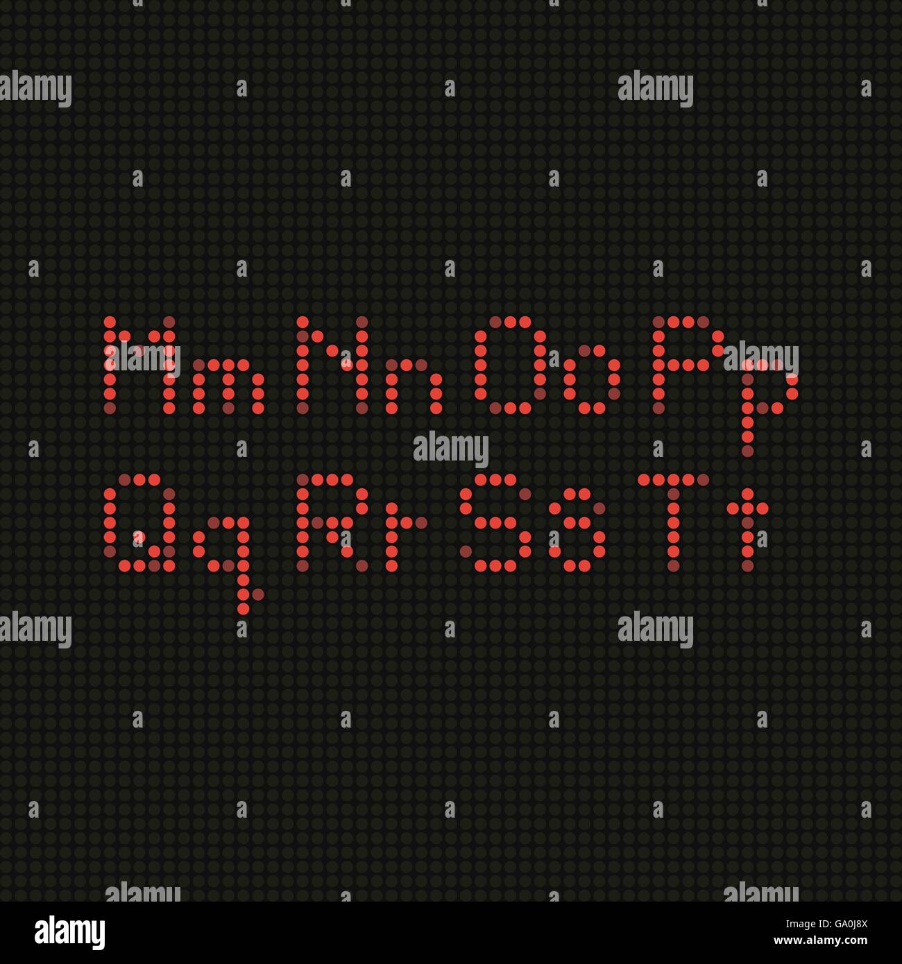 Set of the alphabet letter on LED screen Stock Vector Image & Art - Alamy