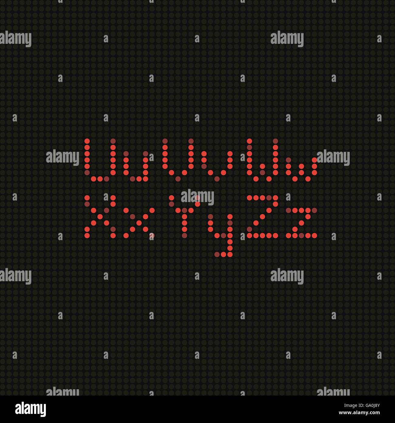 Set of the alphabet letter on LED screen Stock Vector Image & Art - Alamy